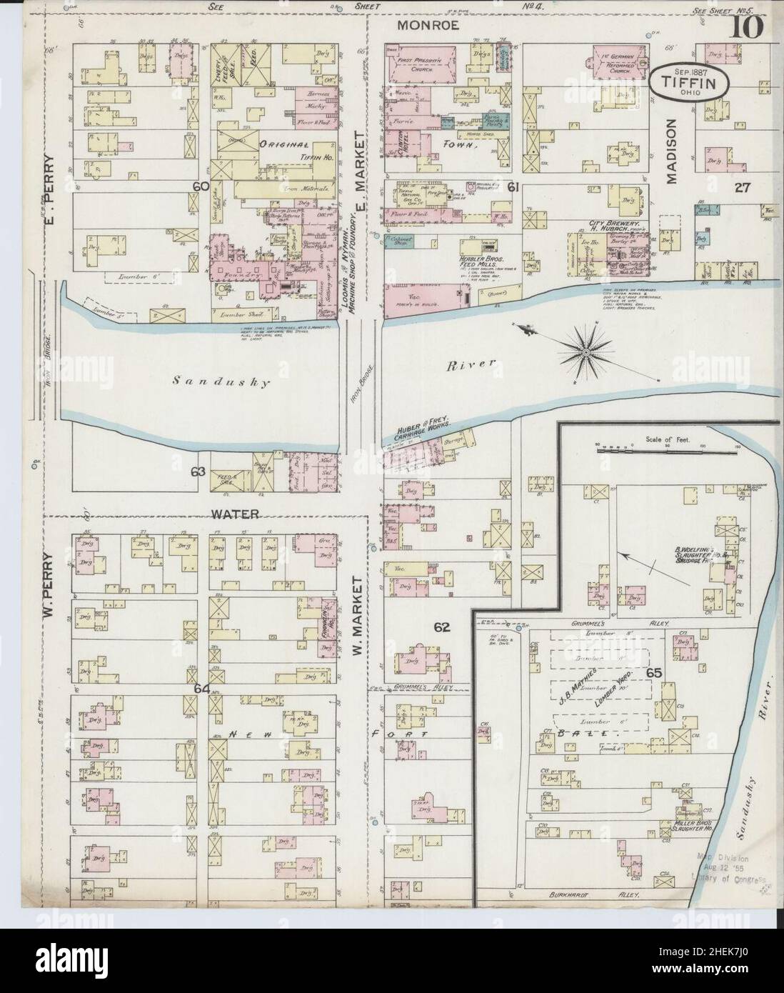 Tiffin ohio map hi-res stock photography and images - Alamy