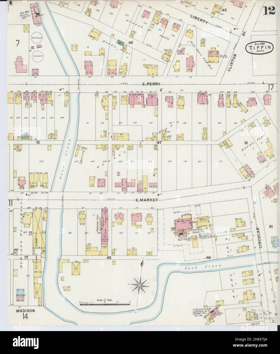 Tiffin ohio map hi-res stock photography and images - Alamy
