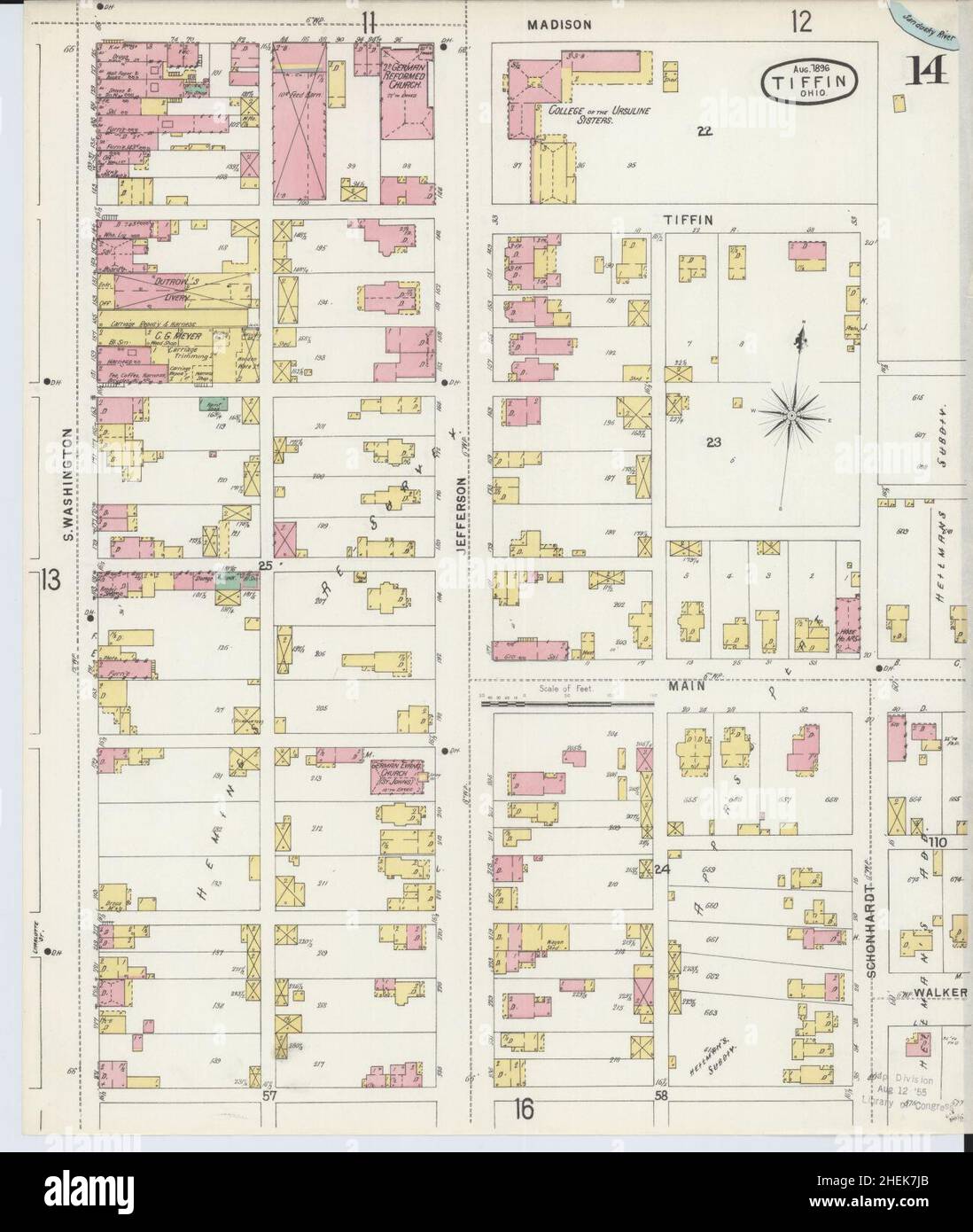 Tiffin ohio map hi-res stock photography and images - Alamy