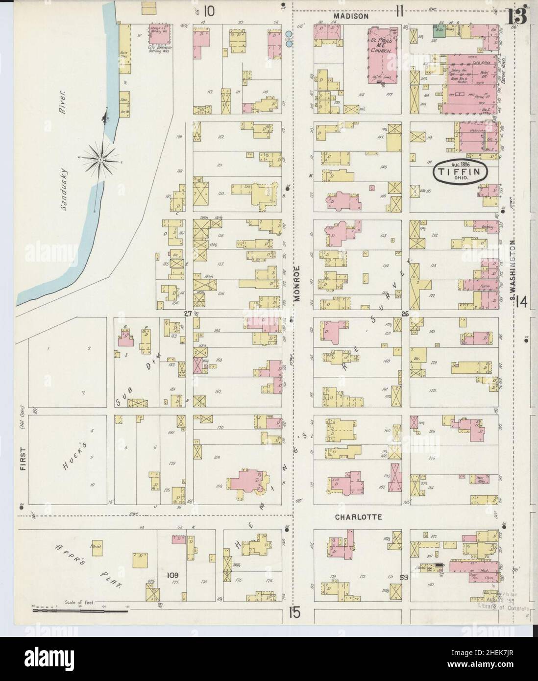 Map of tiffin ohio hi-res stock photography and images - Alamy