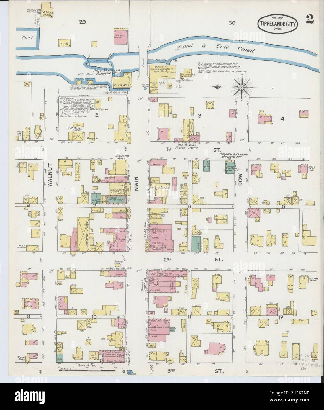 Sanborn Fire Insurance Map from Tipp City, Miami County, Ohio Stock ...