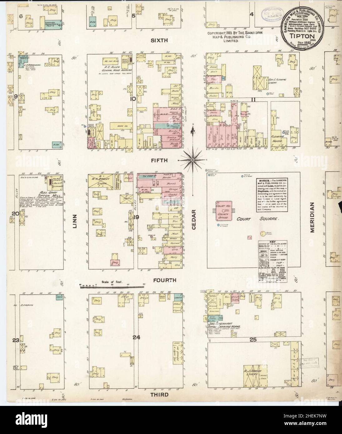 Tipton county map hi-res stock photography and images - Alamy