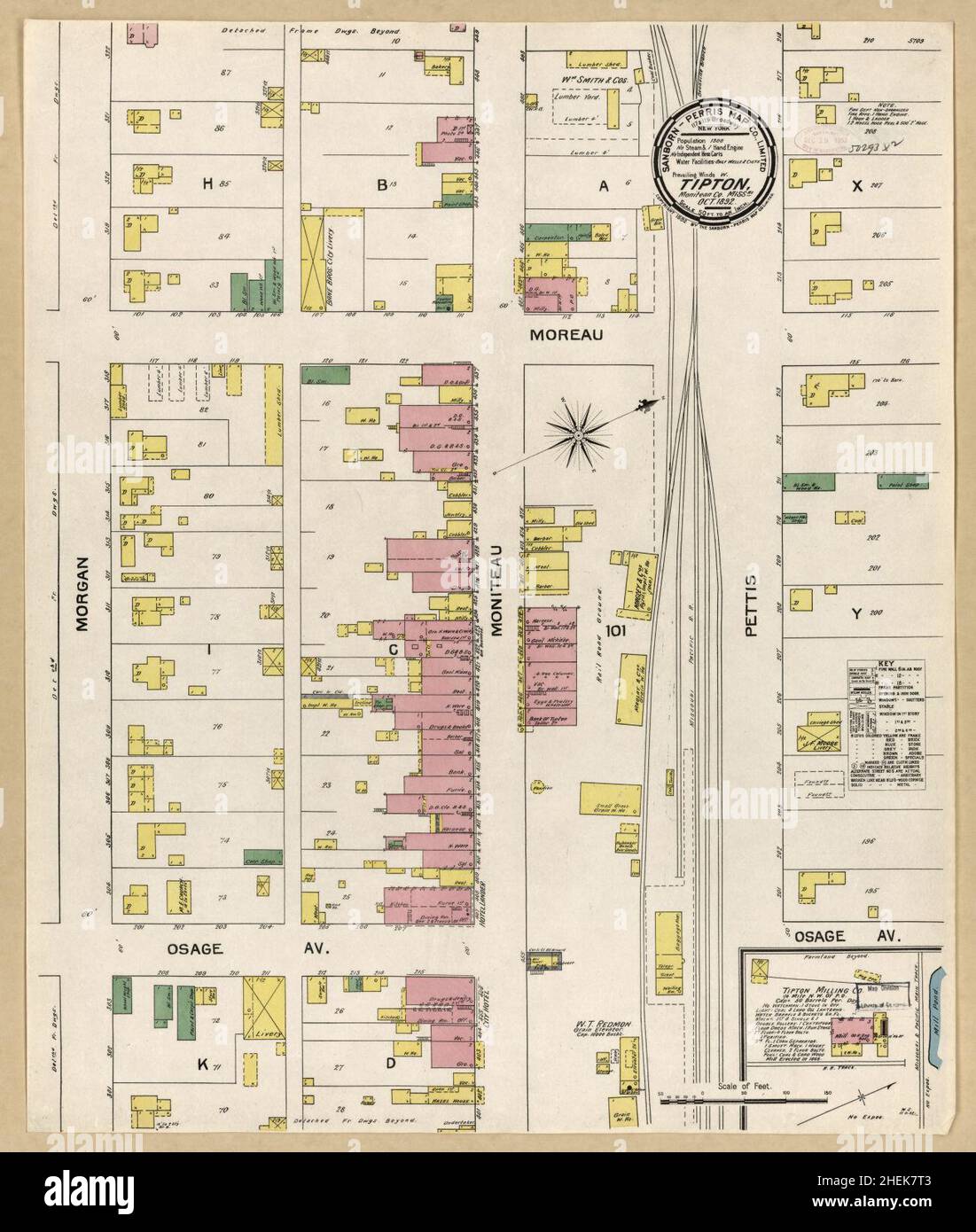 Tipton county map hi-res stock photography and images - Alamy