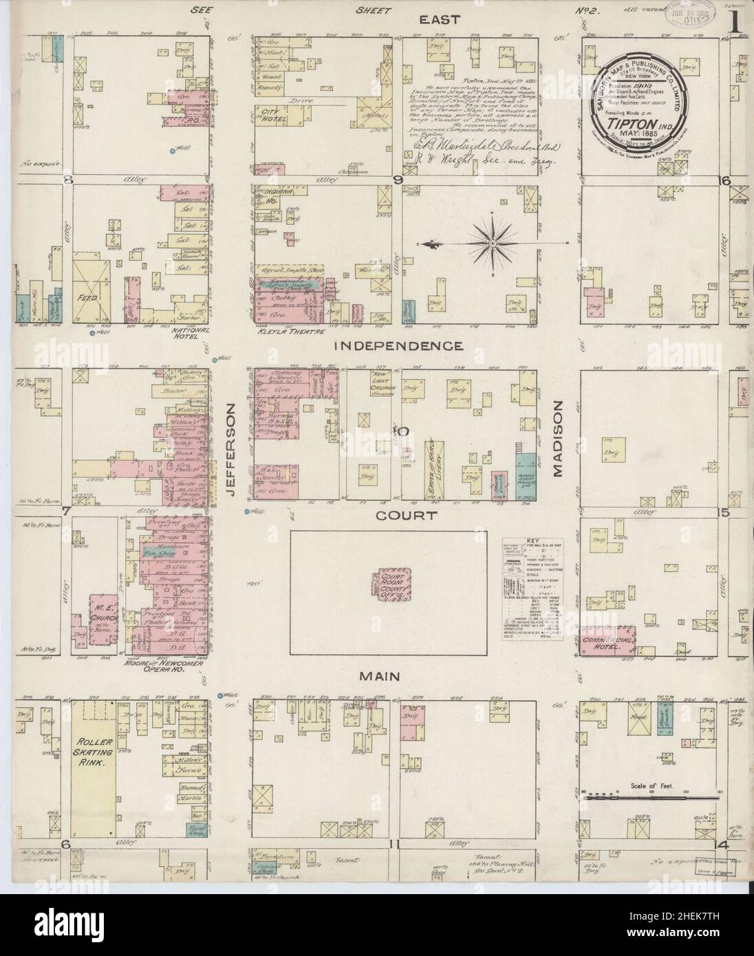 Tipton county map hi-res stock photography and images - Alamy