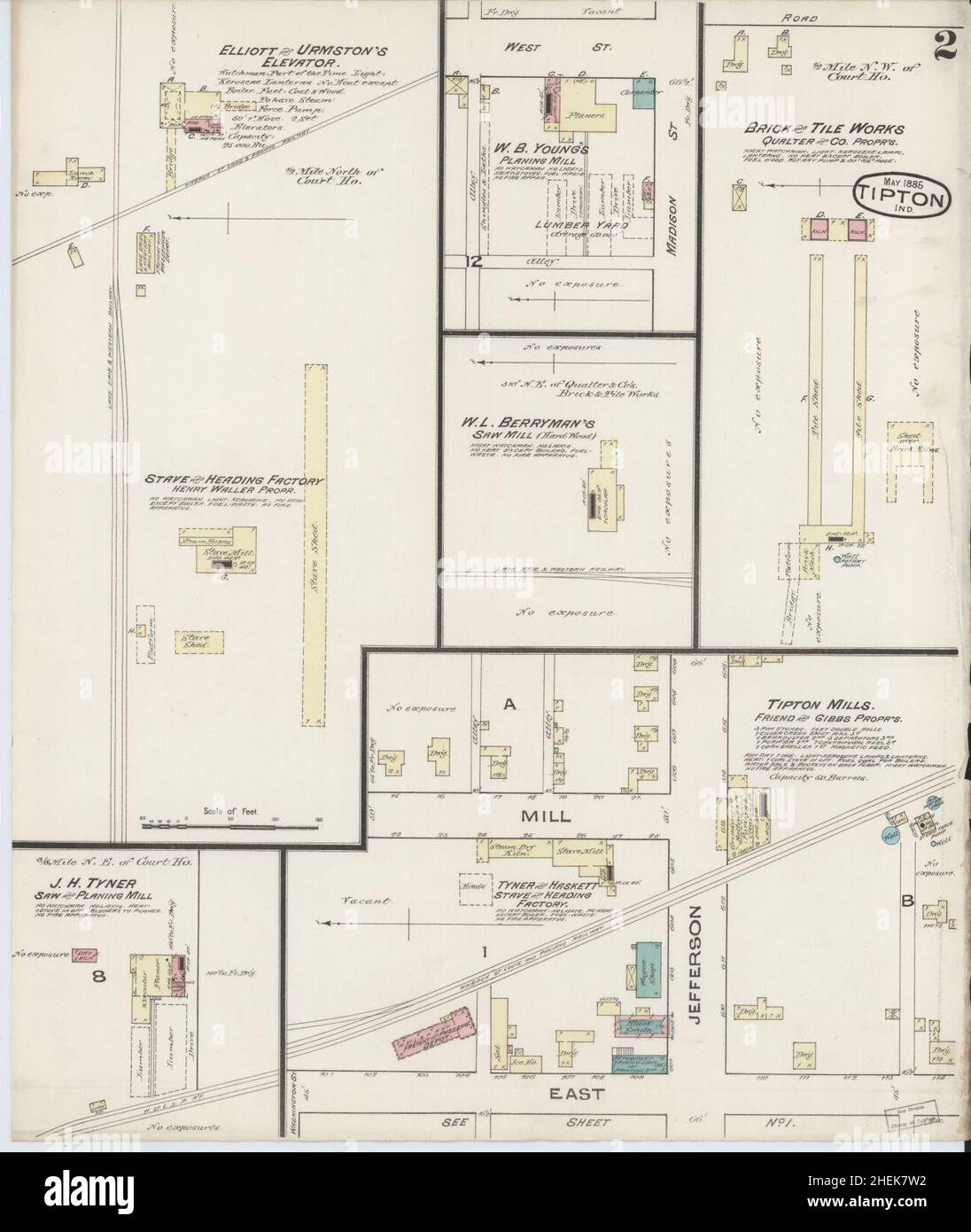 Tipton indiana map hi-res stock photography and images - Alamy