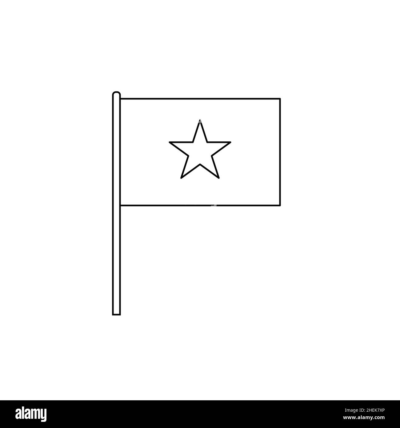 Vietnam Flag Clipart Bw