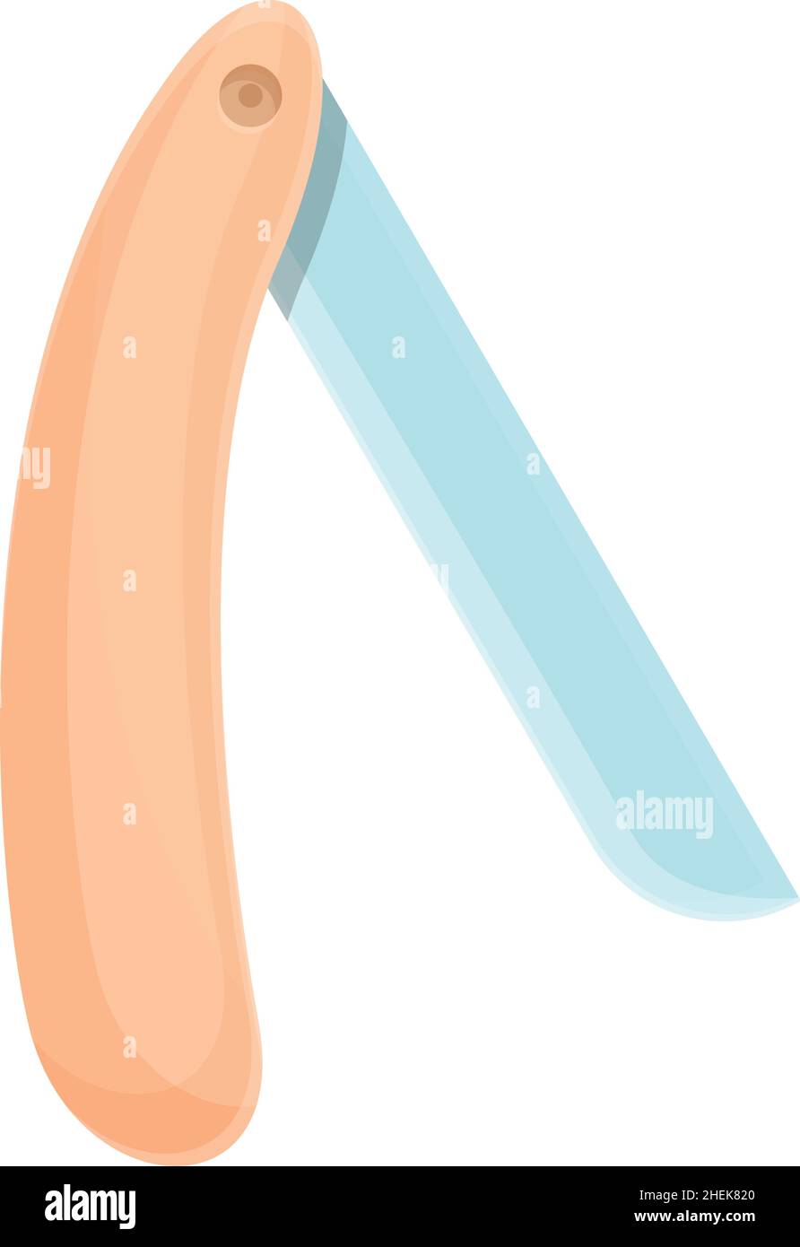 Blade razor icon cartoon vector. Barber shave. Straight cut Stock ...