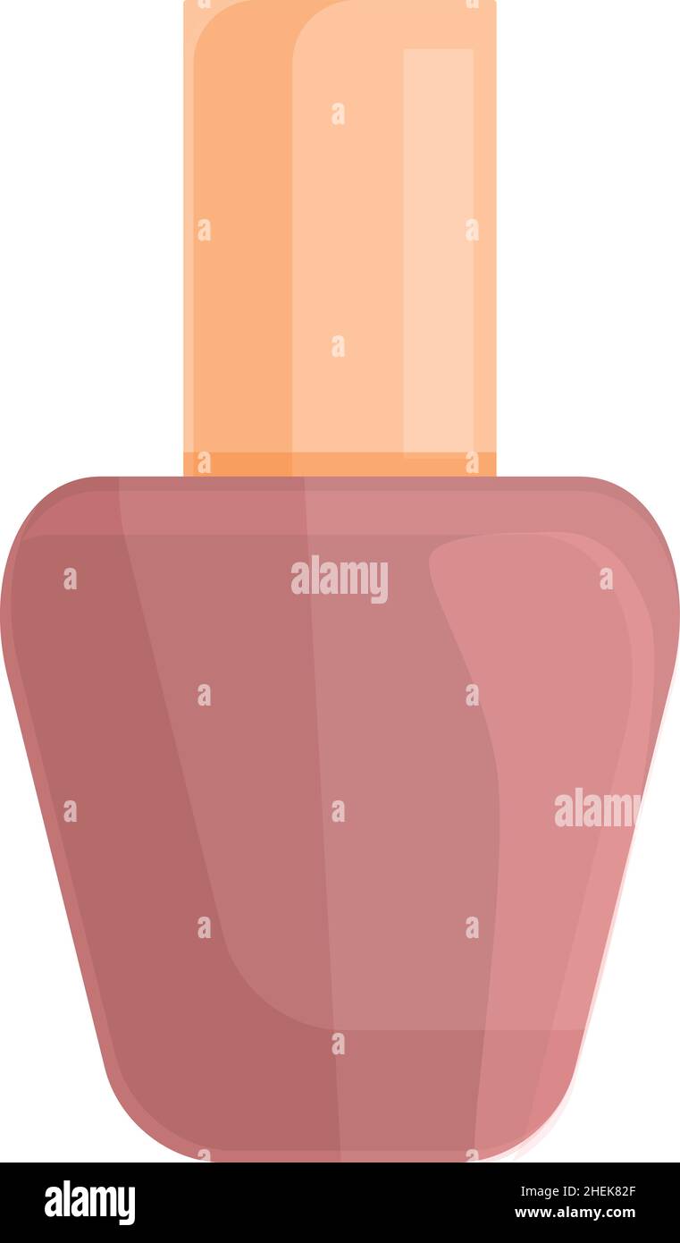 Nail polish icon cartoon vector. Manicure bottle. Varnish enamel Stock ...