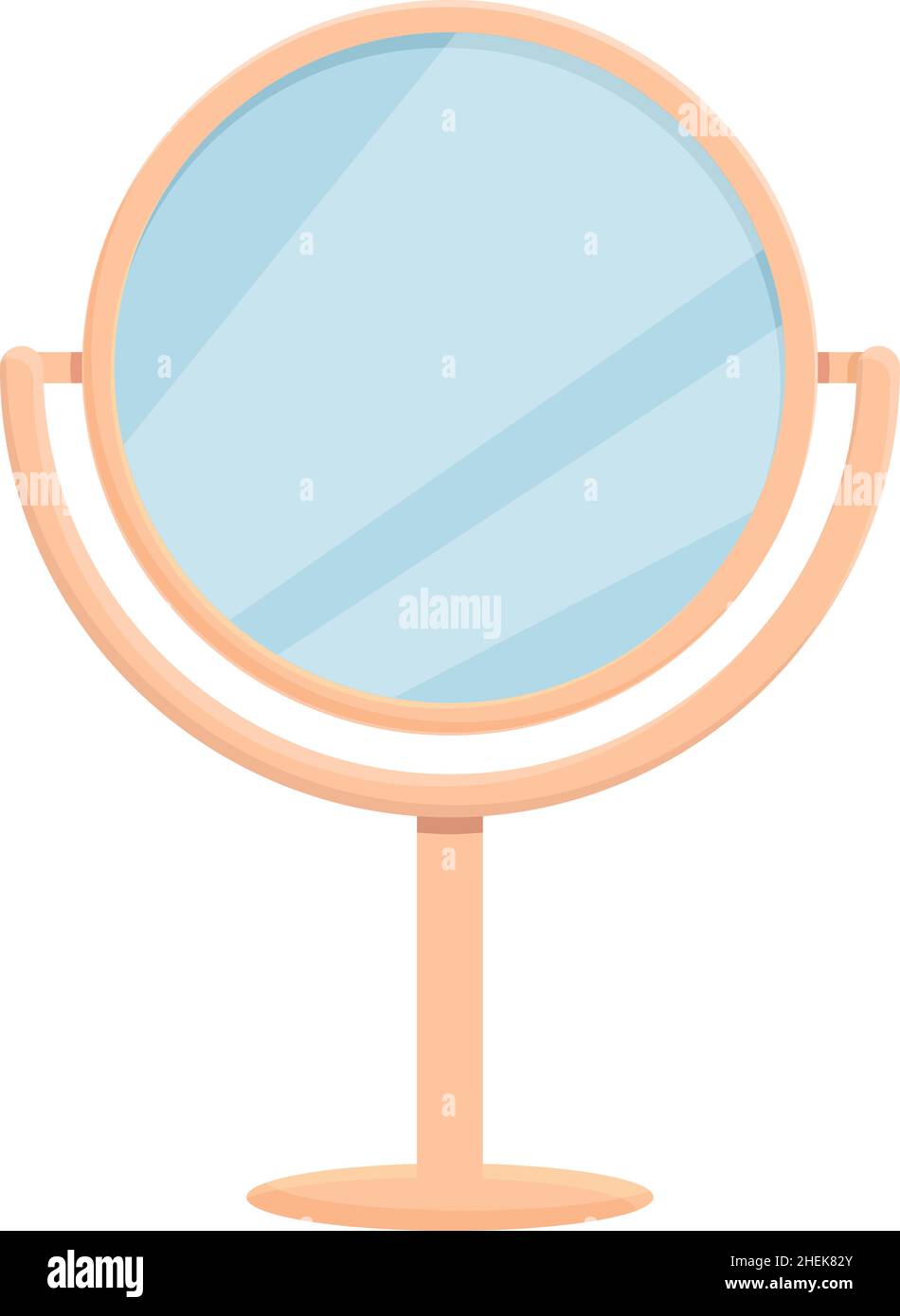 Room mirror icon cartoon vector. Hand frame. Small antique mirror Stock ...