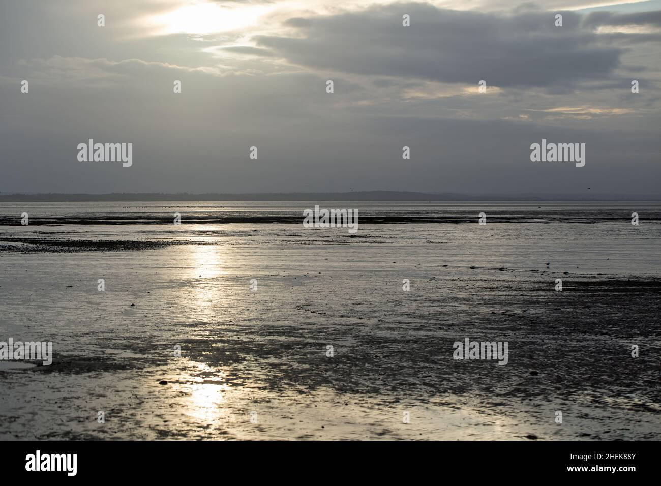 Wintery grey beach scene at Southend on Sea, Essex, England Stock Photo ...