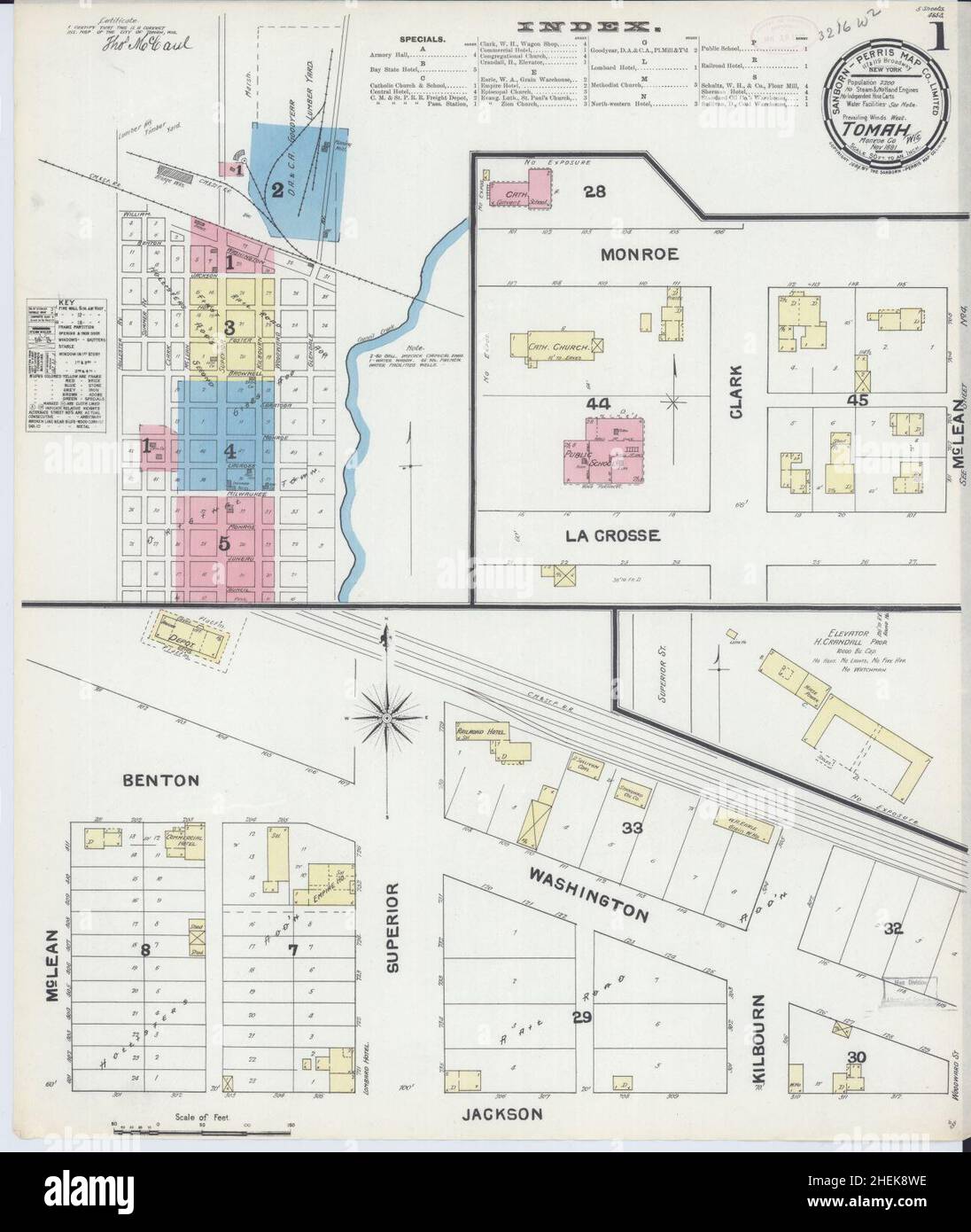 Monroe wisconsin map hi-res stock photography and images - Alamy