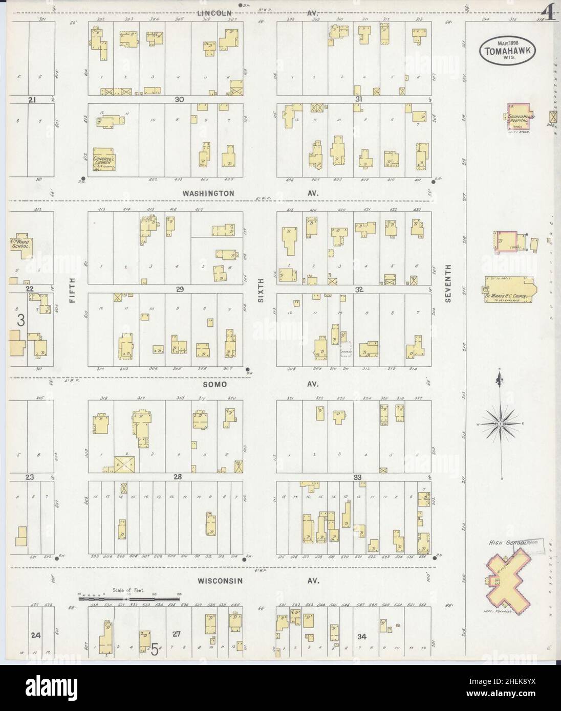 Map of tomahawk wisconsin hi-res stock photography and images - Alamy