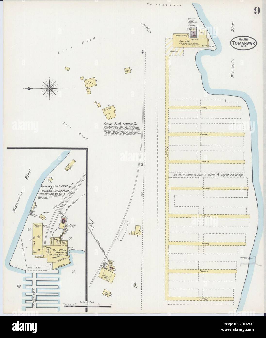 Map of tomahawk wisconsin hi-res stock photography and images - Alamy