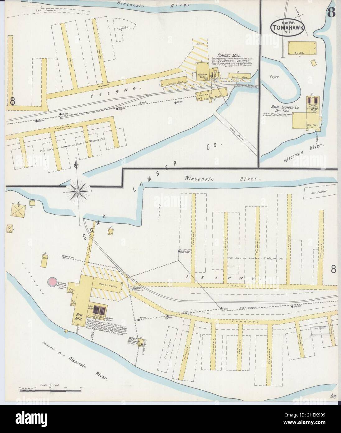 Map of tomahawk wisconsin hi-res stock photography and images - Alamy