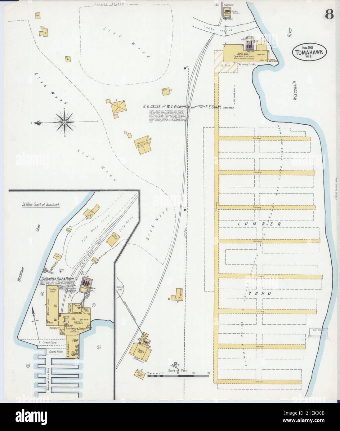 Map of tomahawk wisconsin hi-res stock photography and images - Alamy