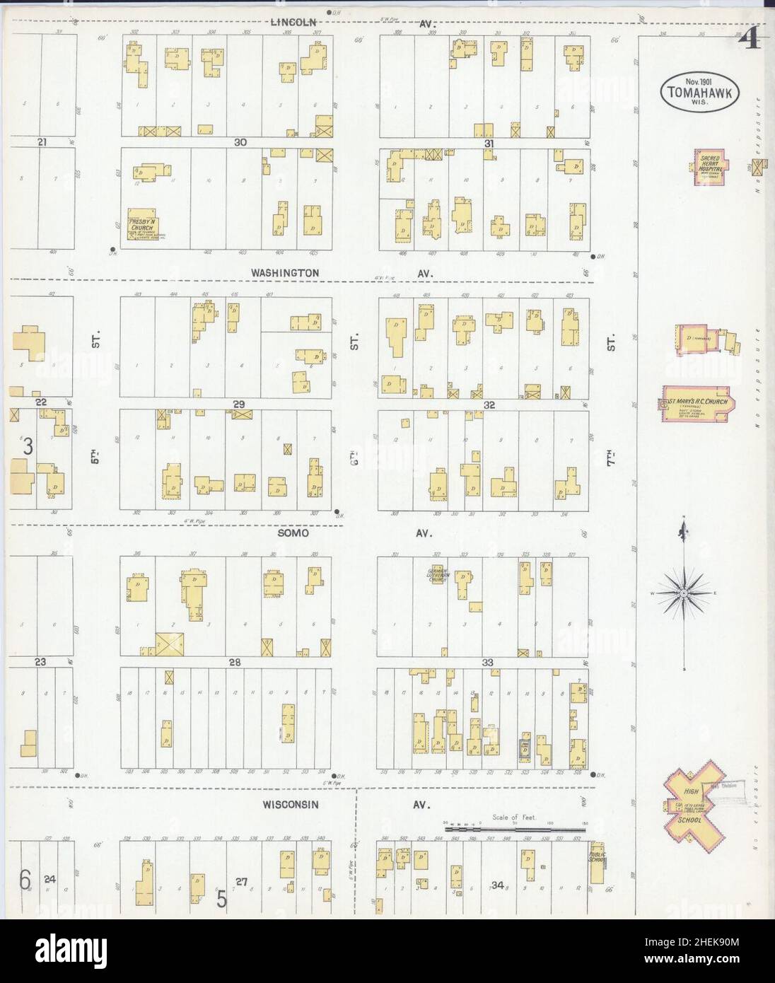 Map of tomahawk wisconsin hi-res stock photography and images - Alamy
