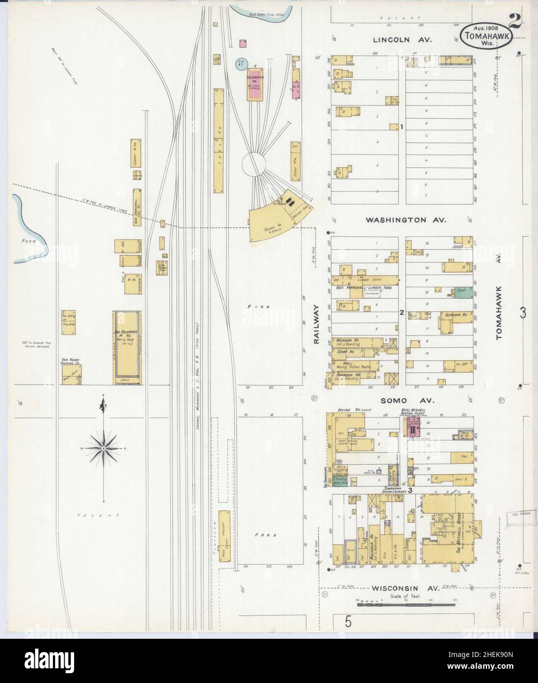 Map of tomahawk wisconsin hi-res stock photography and images - Alamy