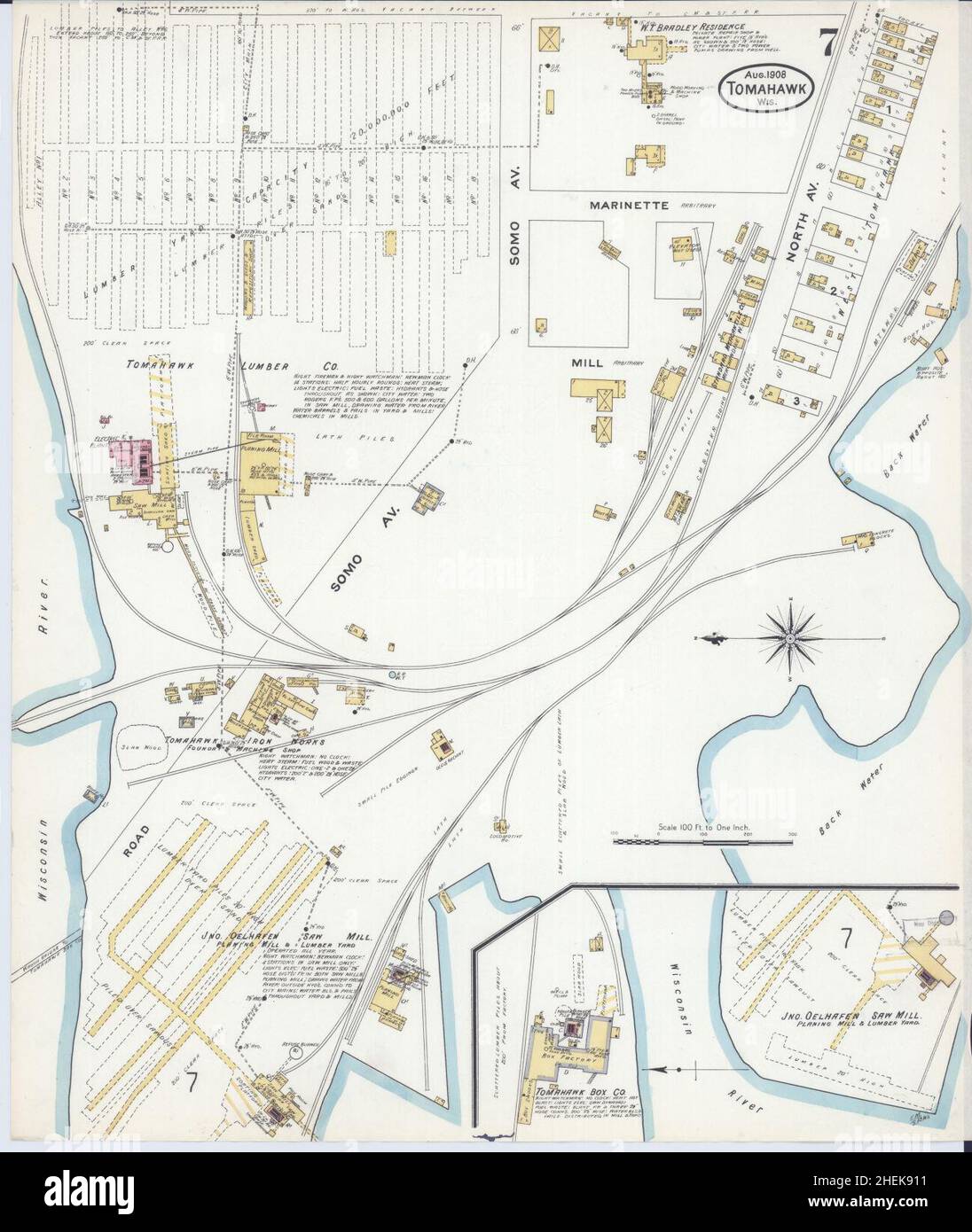 Map of tomahawk wisconsin hi-res stock photography and images - Alamy