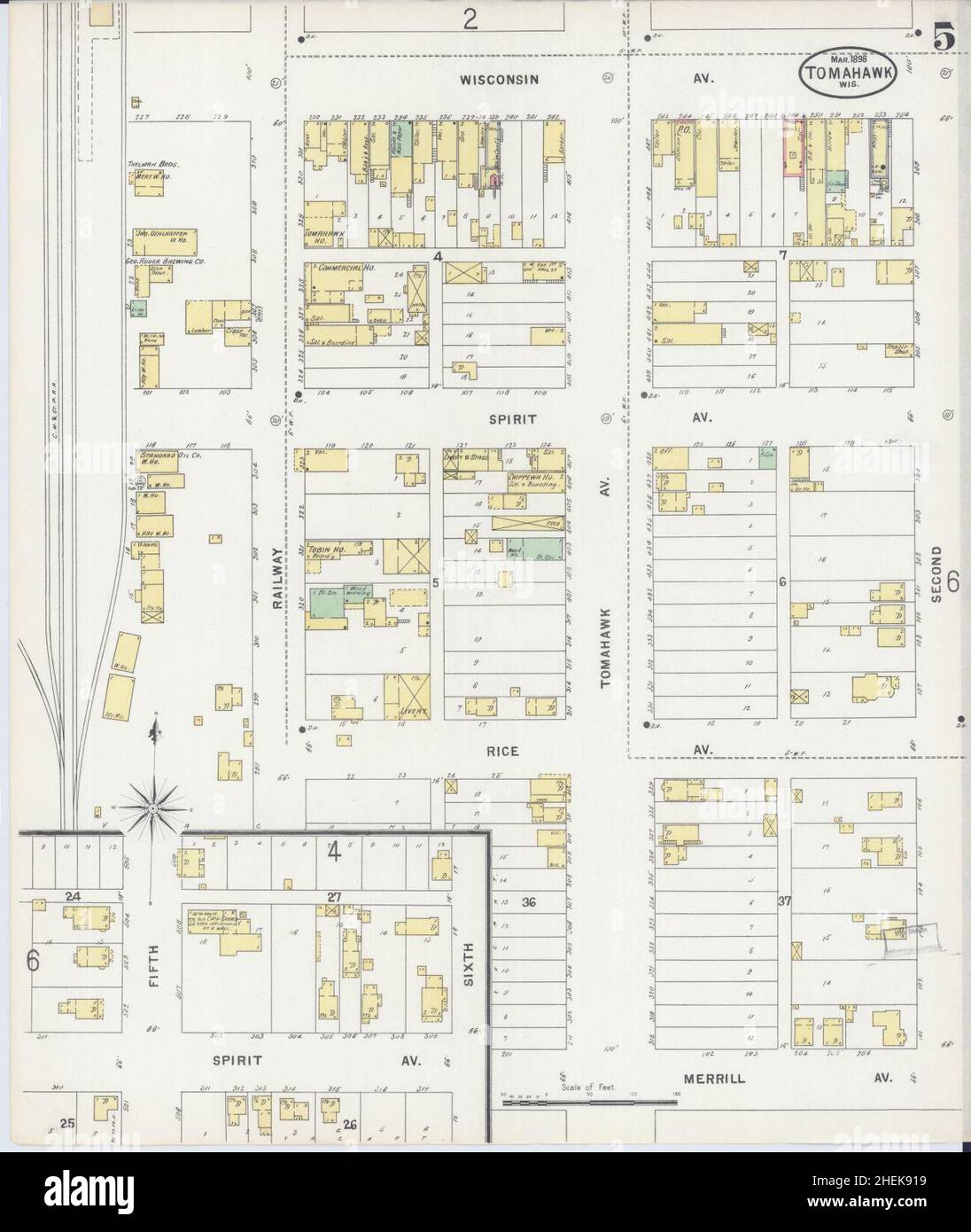 Map of tomahawk wisconsin hi-res stock photography and images - Alamy