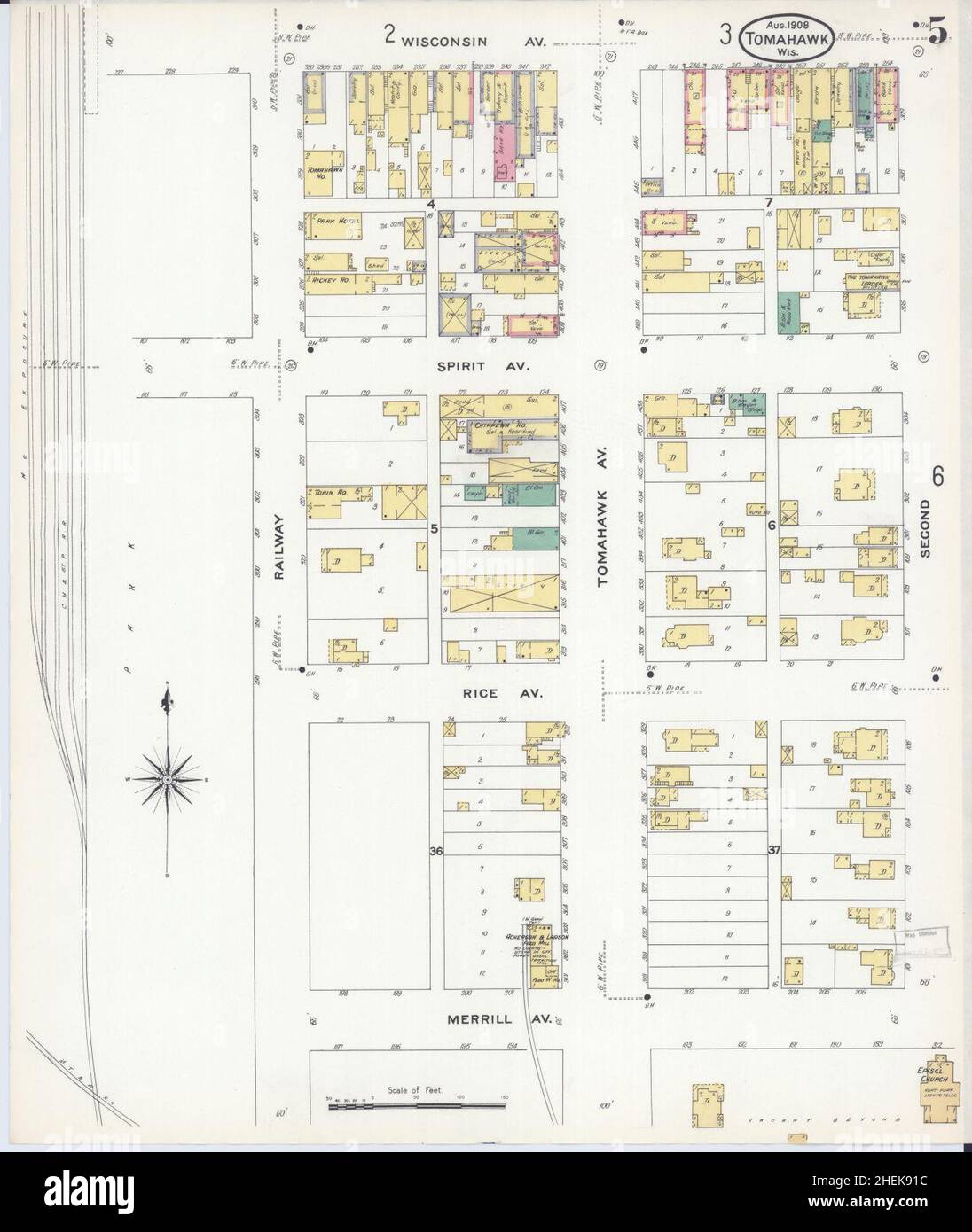 Map of tomahawk wisconsin hi-res stock photography and images - Alamy