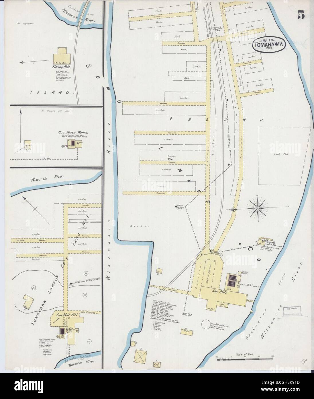 Map of tomahawk wisconsin hi-res stock photography and images - Alamy