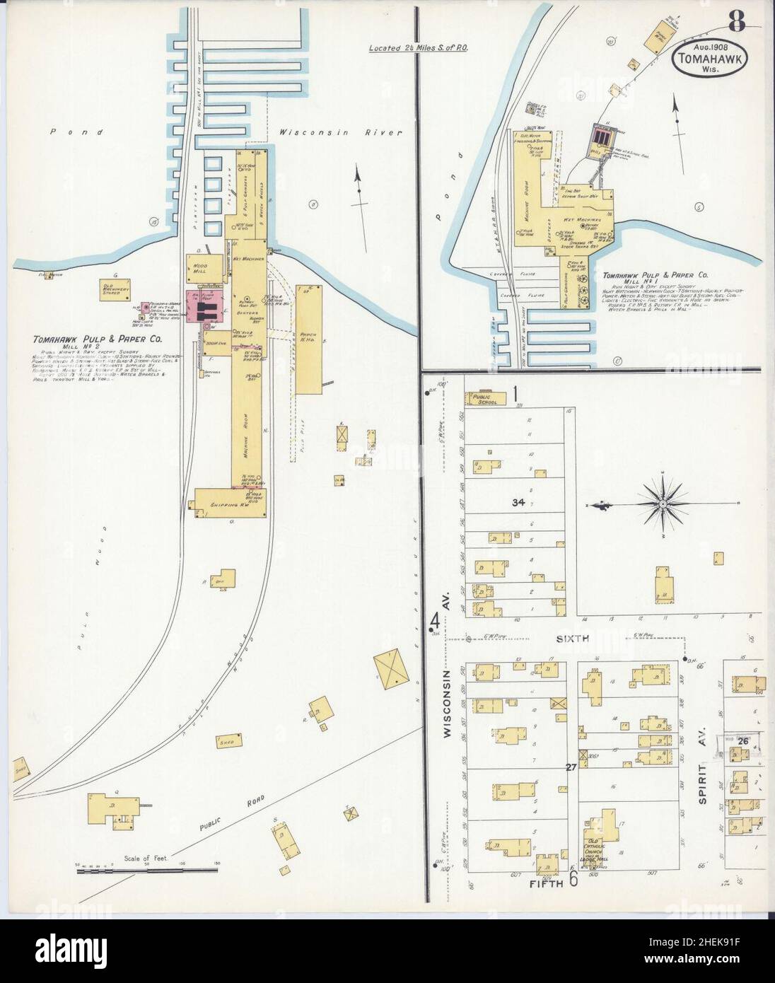 Map of tomahawk wisconsin hi-res stock photography and images - Alamy