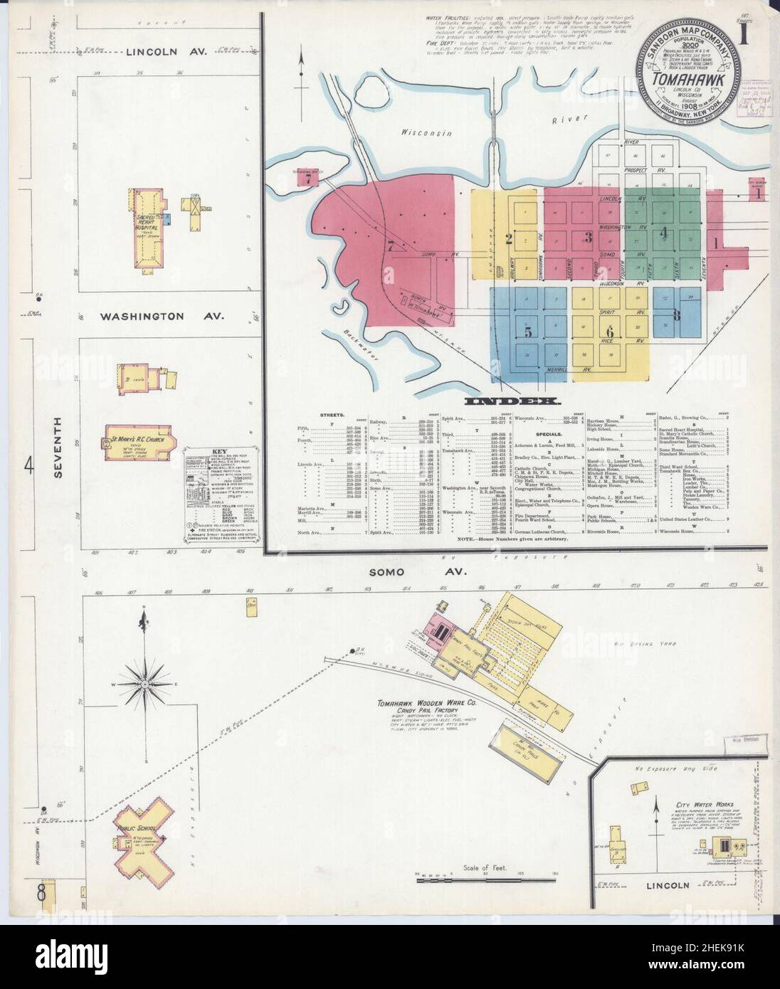 Map of tomahawk wisconsin hi-res stock photography and images - Alamy