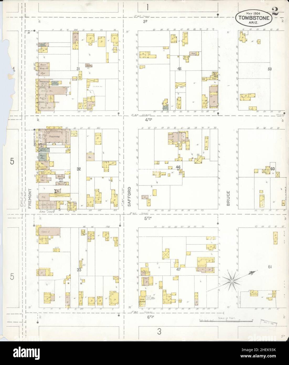 Sanborn Fire Insurance Map from Tombstone, Cochise County, Arizona ...