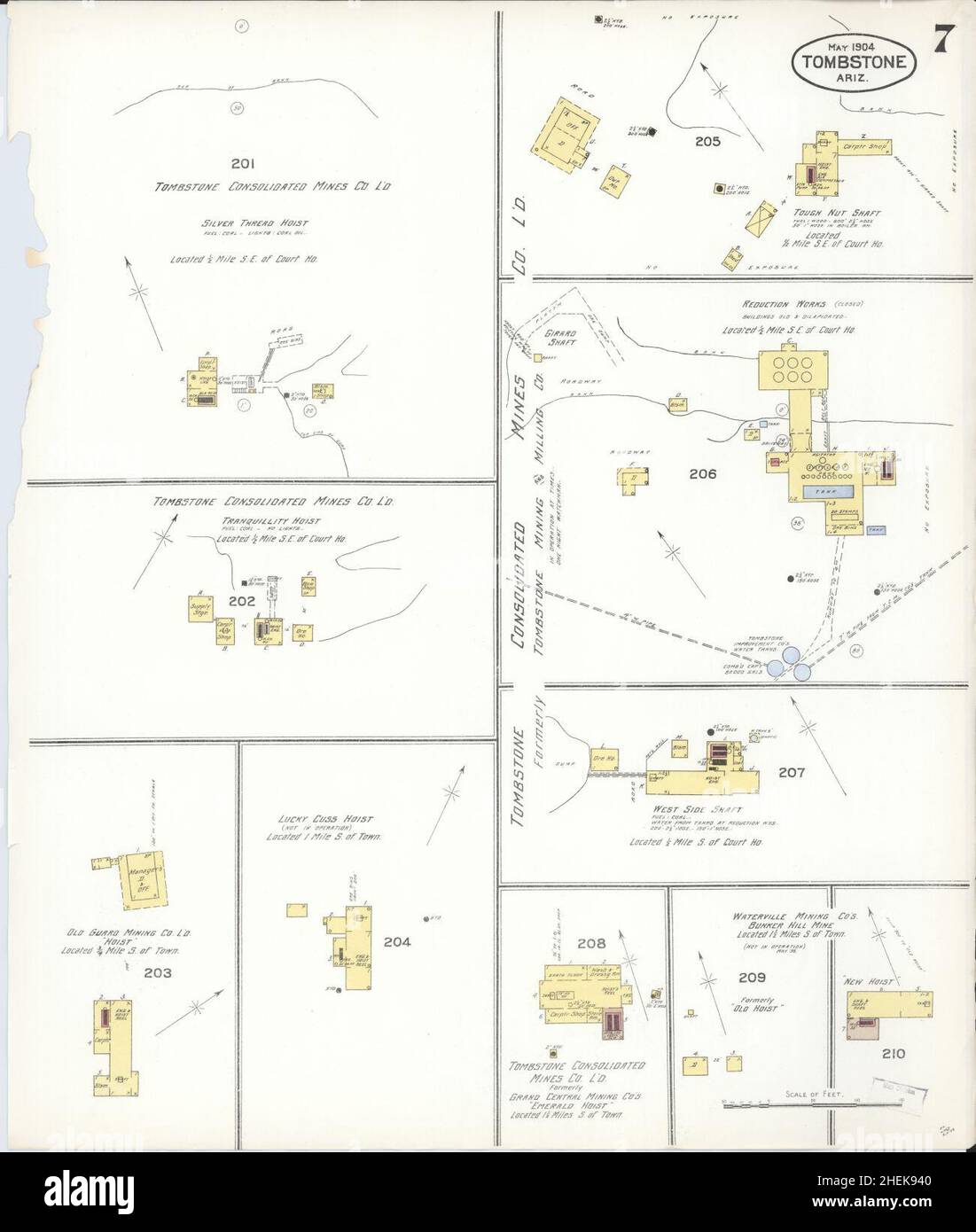 Sanborn Fire Insurance Map from Tombstone, Cochise County, Arizona ...
