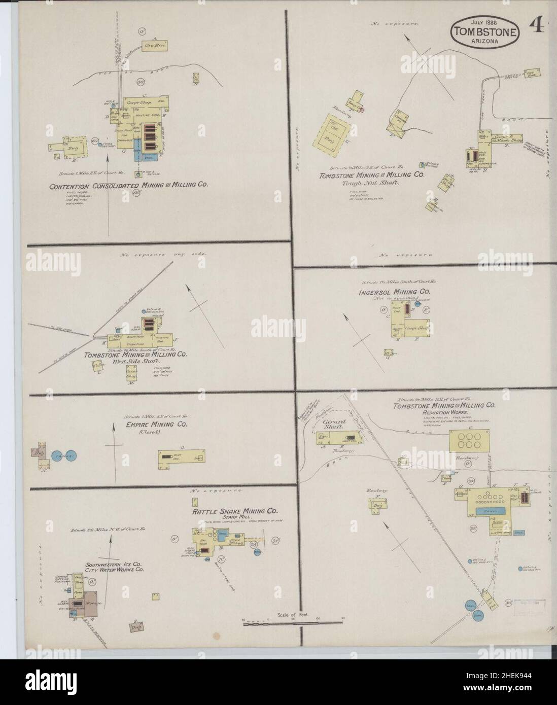 Sanborn Fire Insurance Map from Tombstone, Cochise County, Arizona ...