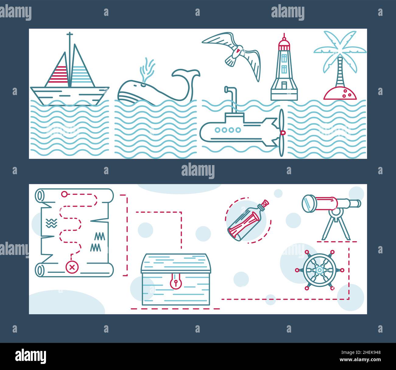 nautical banners set Stock Vector Image & Art - Alamy