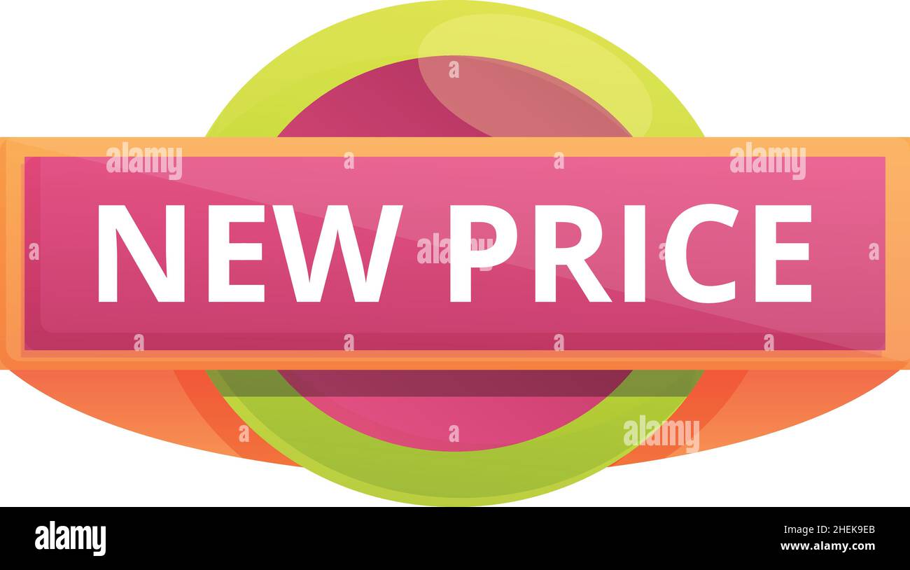 New price coupon icon cartoon vector. Sale sticker. Special product ...