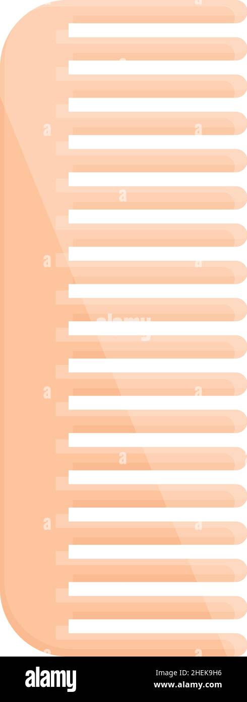 Plastic comb icon cartoon vector. Beauty hairbrush. Fine tooth Stock ...