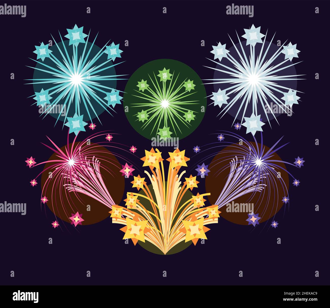 fireworks bright multi color Stock Vector Image & Art - Alamy