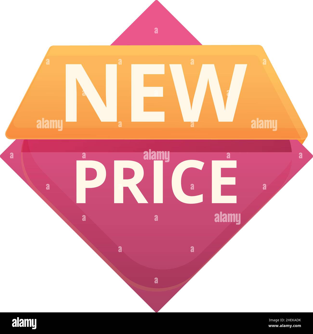 Vibrant new price icon cartoon vector. Label tag. Flash sale Stock ...