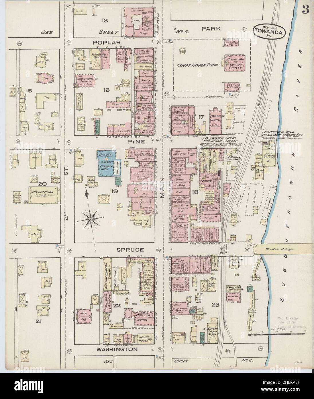 Towanda map hi-res stock photography and images - Alamy