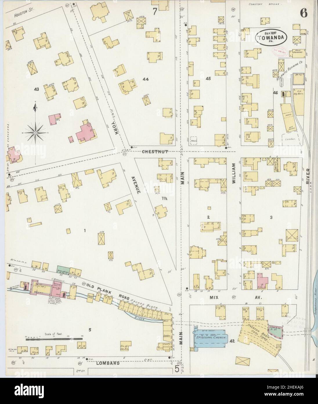 Map of towanda hi-res stock photography and images - Alamy