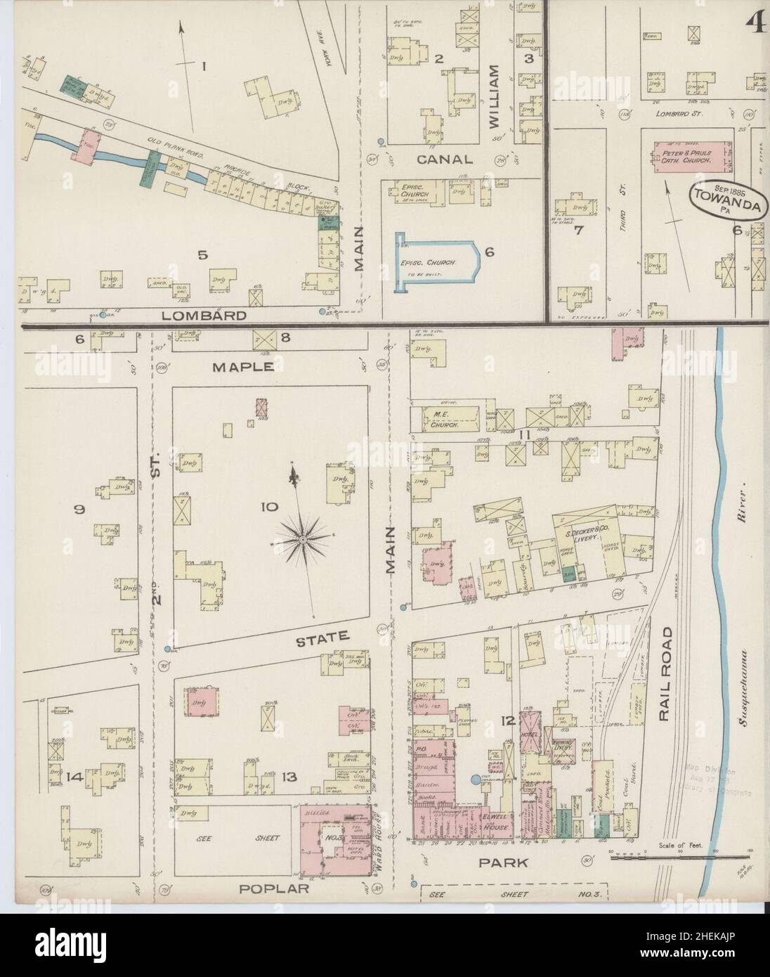 Map of towanda hi-res stock photography and images - Alamy