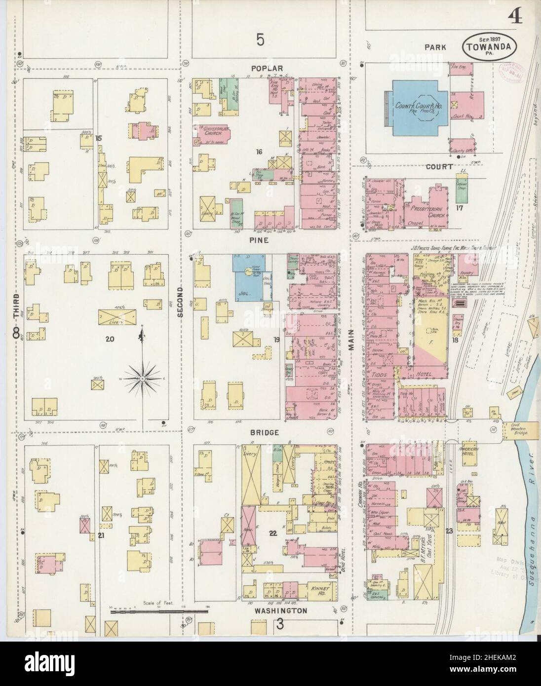 Map of towanda hi-res stock photography and images - Alamy