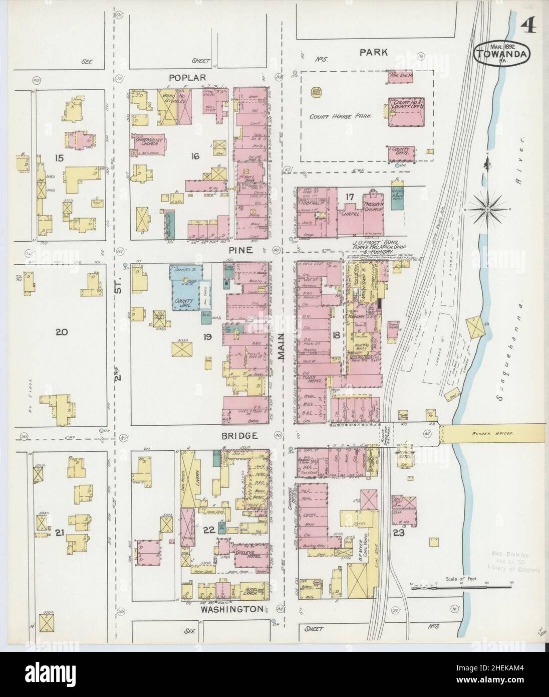 Map of towanda hi-res stock photography and images - Alamy