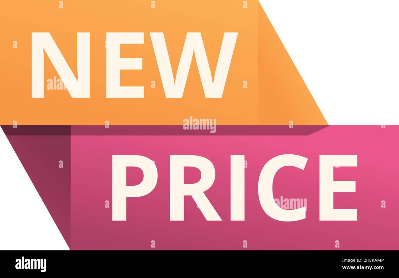 New price flyer icon cartoon vector. Sale offer. Sticker badge Stock ...