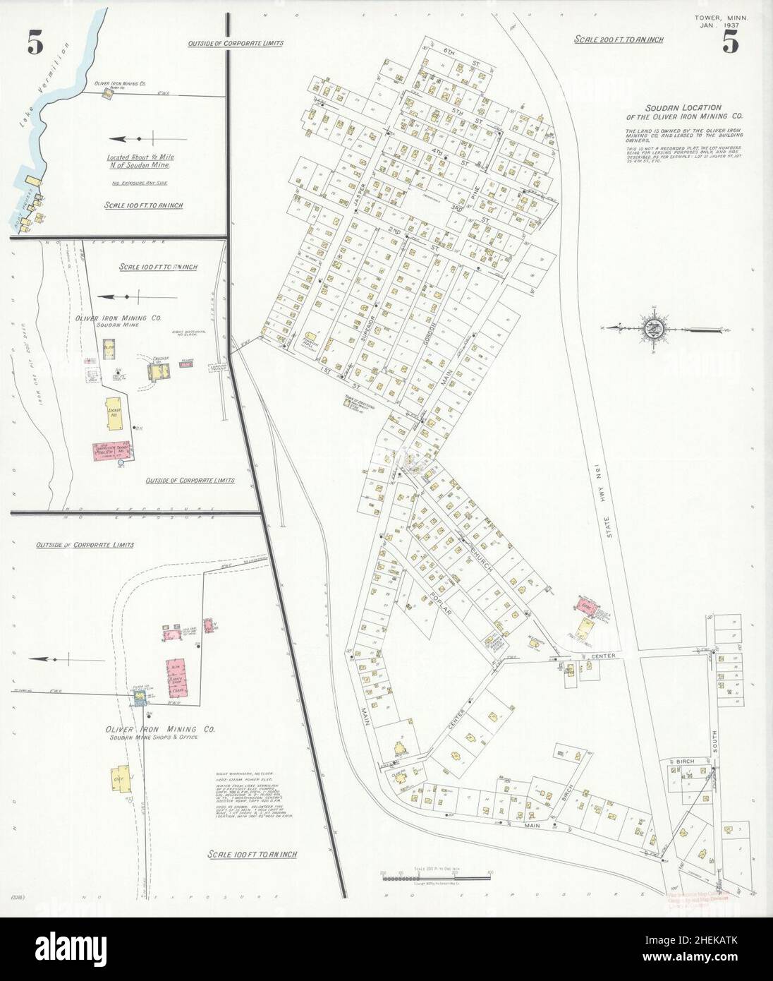 Map of tower minnesota hi-res stock photography and images - Alamy