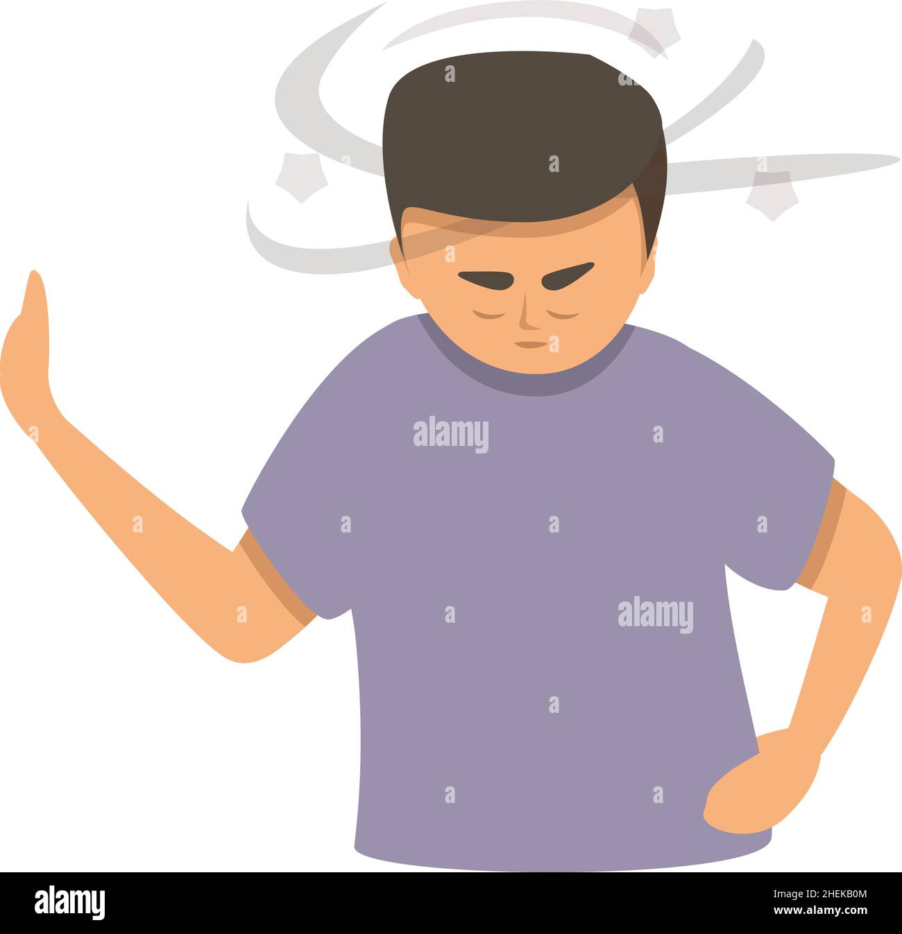 Head pain icon cartoon vector. Brain dizziness. Dizzy migraine Stock ...