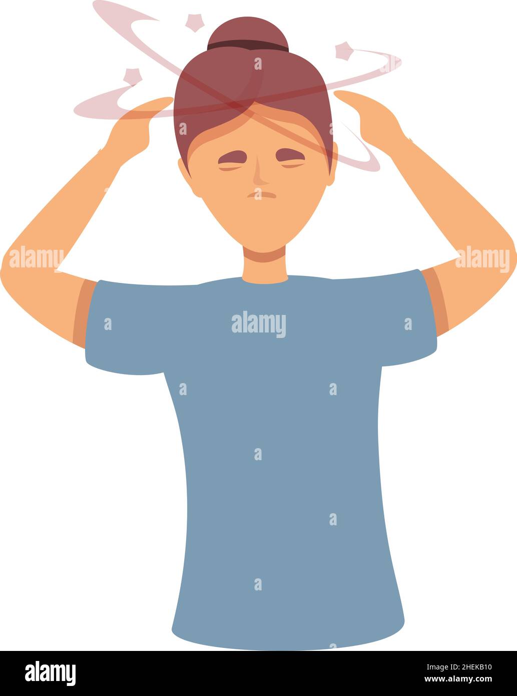 Brain migraine icon cartoon vector. Sick pain. Head migraine Stock ...