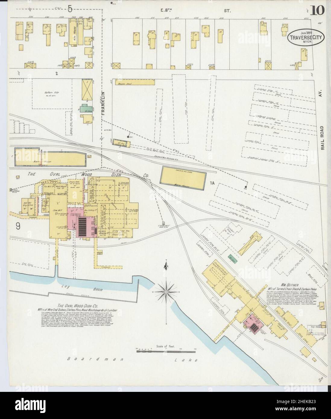 Traverse city michigan map hi-res stock photography and images - Alamy
