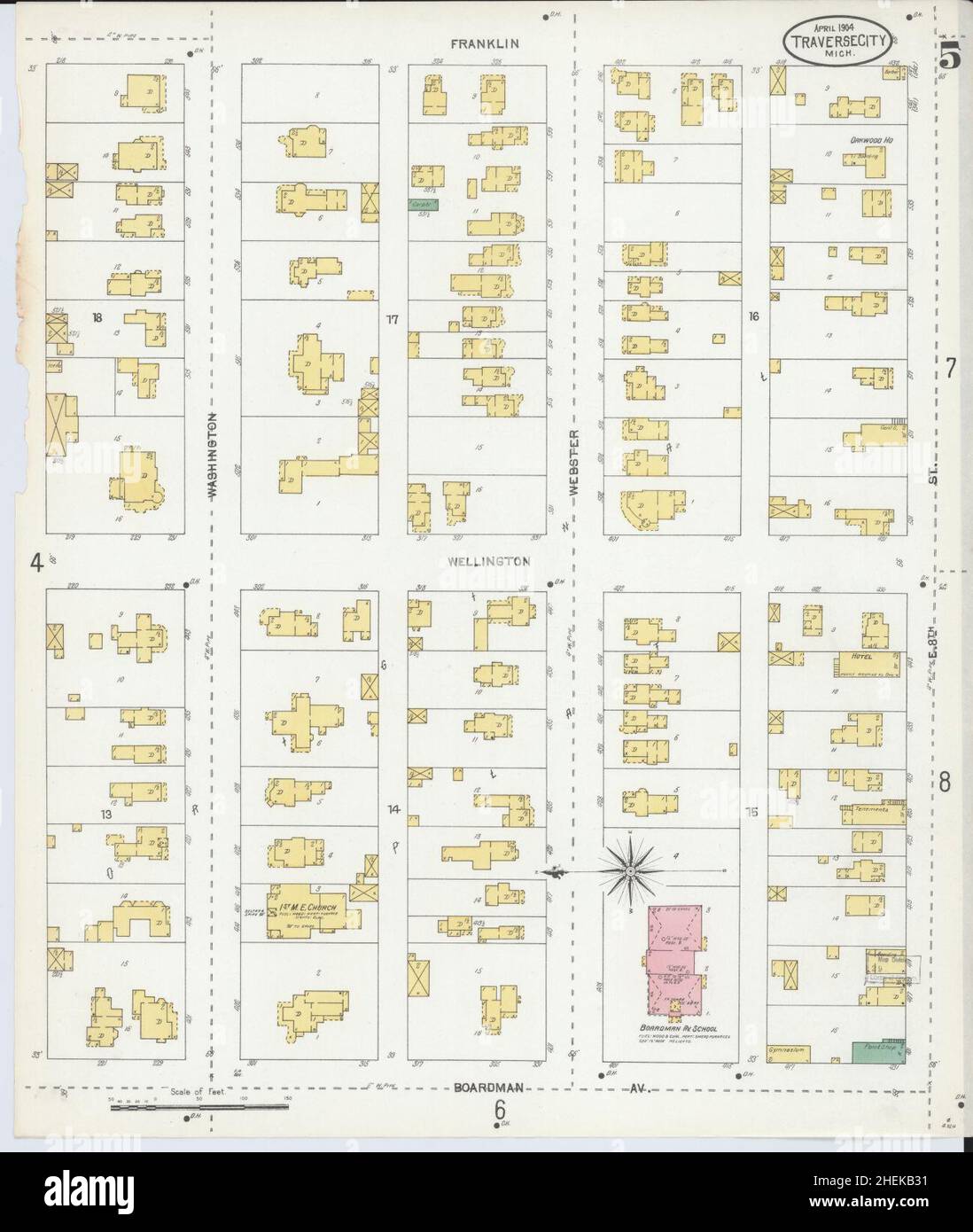 Traverse city michigan map hi-res stock photography and images - Alamy