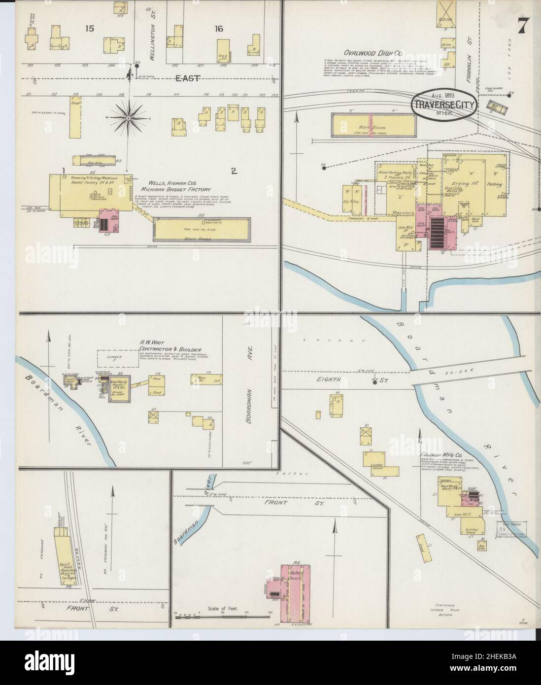 Traverse city michigan map hi-res stock photography and images - Alamy