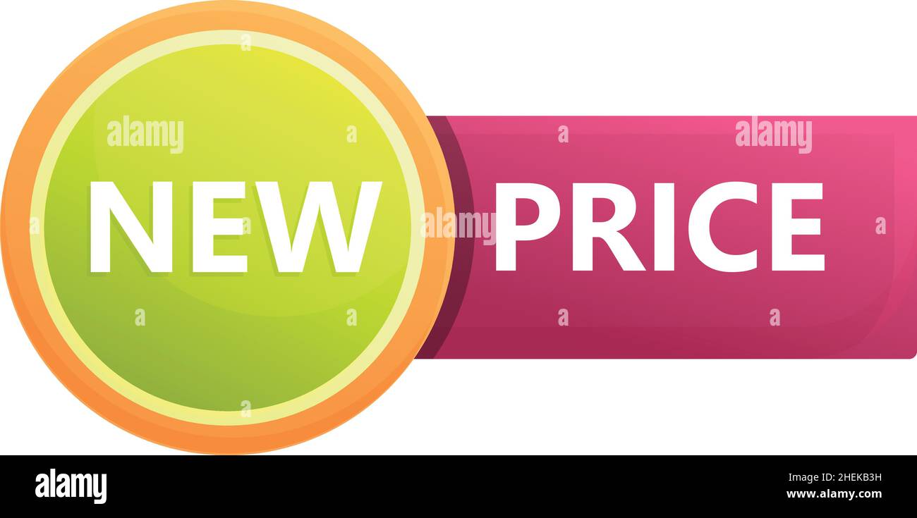 Business new price icon cartoon vector. Label tag. Sale offer Stock ...