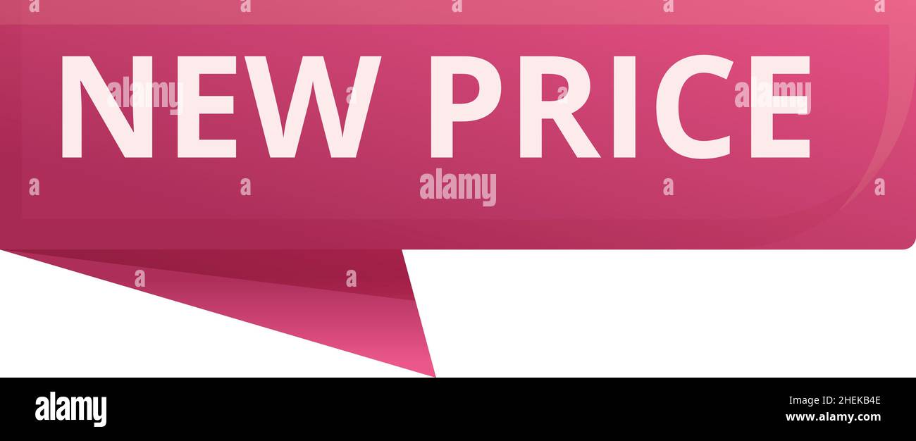 New price reduction icon cartoon vector. Label tag. Sale badge Stock ...