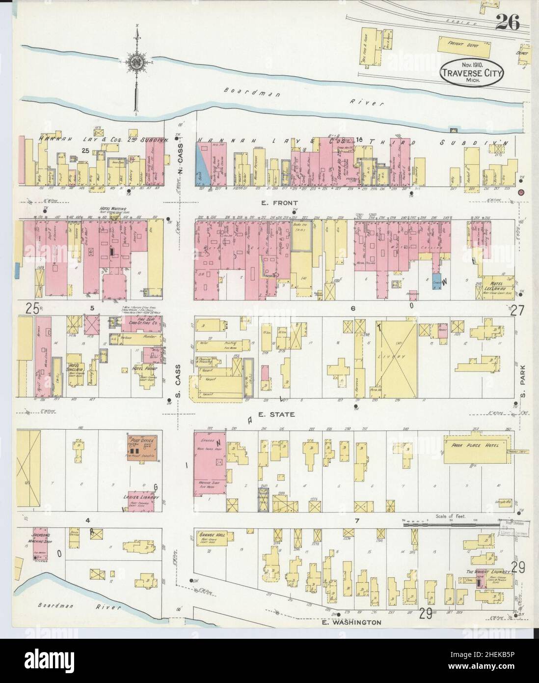 Traverse city michigan map hi-res stock photography and images - Alamy